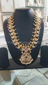 Gold Pachi Uncut Mango Haram South India Jewels