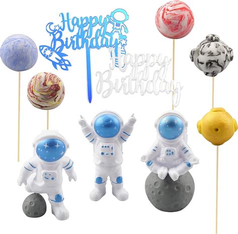 Milaosk 9 Pcs Astronauten Tortendeko Weltraum Kuchendekoration