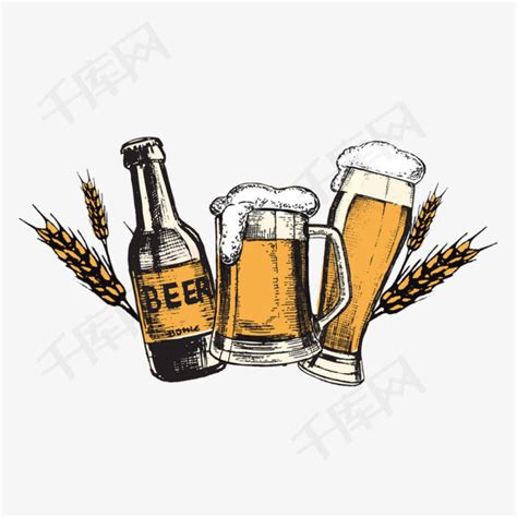 美感卡通啤酒素材图片免费下载 千库网