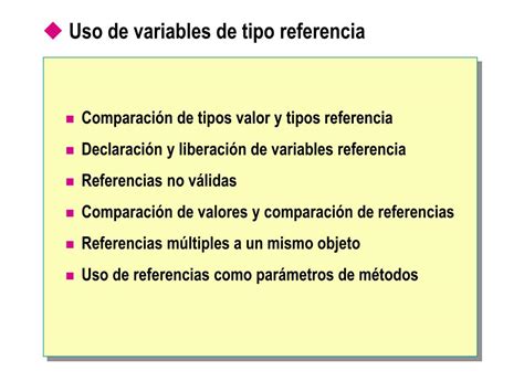 PPT Uso De Variables De Tipo Referencia PowerPoint Presentation Free