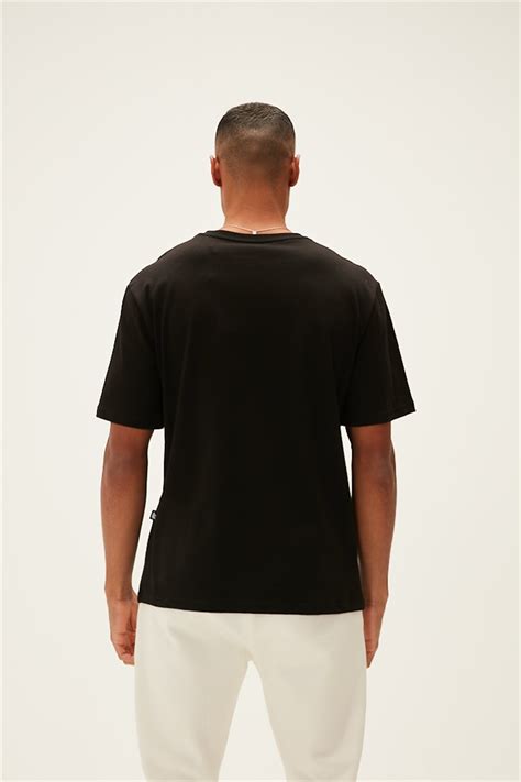 Naked T Shirt Siyah Oversize Basic Erkek Tişört BAD BEAR