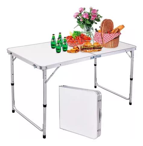 Mesa Dobrável Portátil Vira Maleta Camping Praia 120x60cm Frete grátis