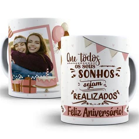 Caneca de aniversário nome presente exclusivo