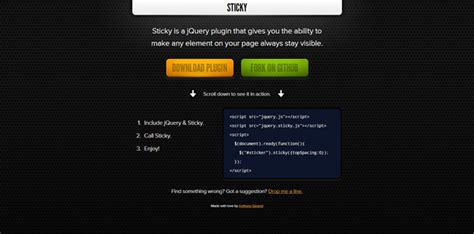 jquery plugins for creating sticky elements code geekz