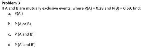 solved if a and b are mutually exclusive events where p a