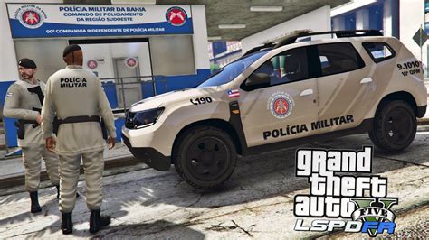 GTA V PMBA POLÍCIA MILITAR REFORÇA PATRULHAMENTO NOVO FARDAMENTO DA