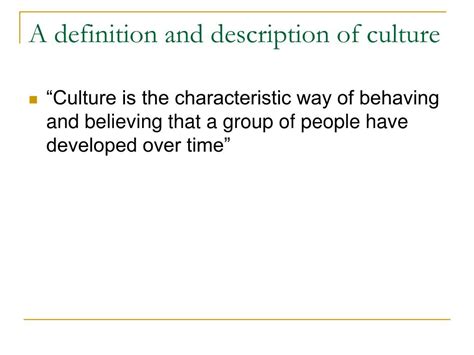 Definition Of Culture