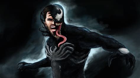 Venom Movie Digital Painting Wallpaper HD Superheroes Wallpapers 4k