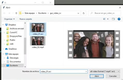 eligiendo video de entrada detecciÓn facial gui con tkinter y opencv en python omes