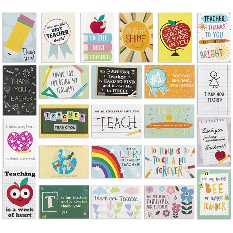 Buy Pack Teacher Thank You Cards Cute Teacher Appreciation Cards