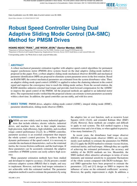 pdf robust speed controller using dual adaptive sliding mode control da smc method for pmsm