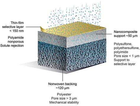 Schematic Of A Thin Film Composite TFC Membrane And Typical