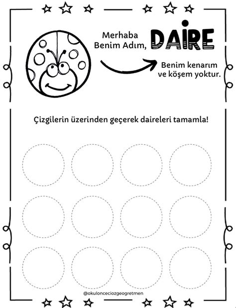 Daire Şekli Daireler Okul öncesi Geometri