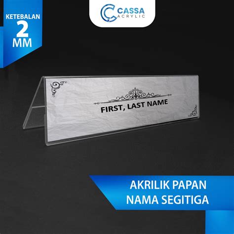 Jual AKRILIK ACRYLIC DISPLAY PAPAN NAMA MEJA PANITIA SEGITIGA