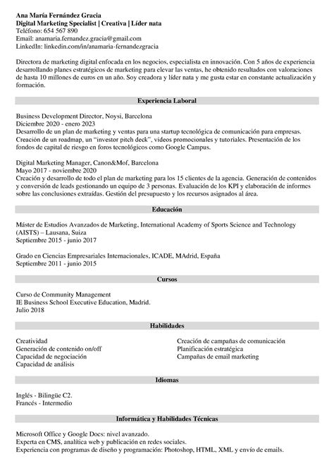 Cómo hacer un CV de alto impacto guía y ejemplos