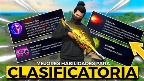 LAS MEJORES COMBINACIONES DE HABILIDADES PARA CLASIFICATORIA EN FREE
