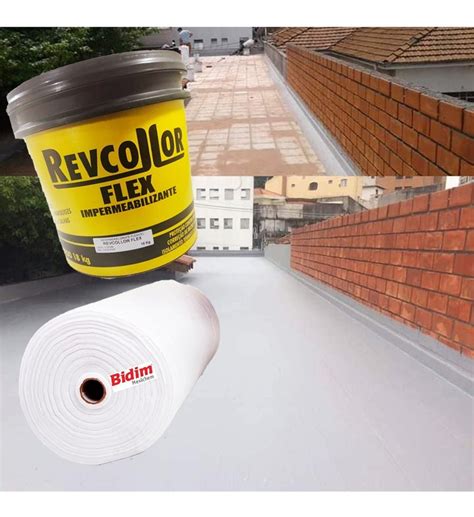 Kit Manta Líquida Emborrachada 18kg 15m2 Tecido Bidim Vp50 Frete grátis