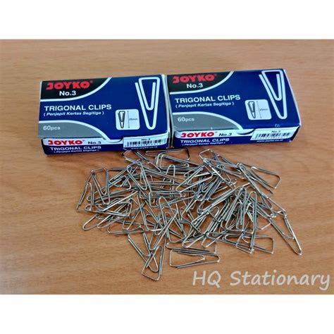 Jual Paper Clip Trigonal Clip Penjepit Kertas Joyko No 3 Kecil