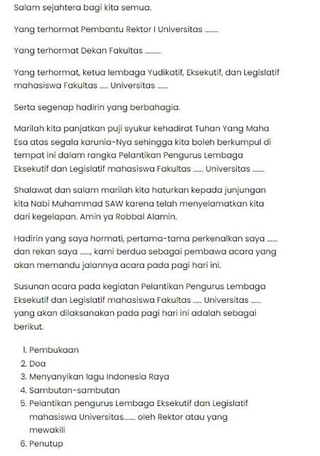 12 Contoh Teks MC Formal Untuk Berbagai Acara Terlengkap