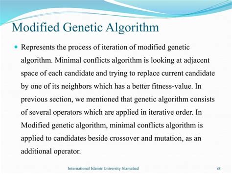 modified genetic algorithm for solving n queens problem
