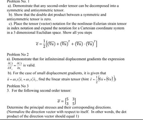 solved problem no 1 a demonstrate that any second order