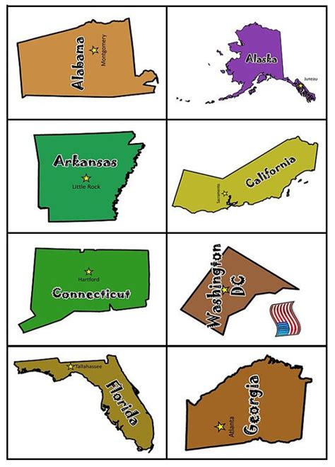 Us States And Capitals Flashcards