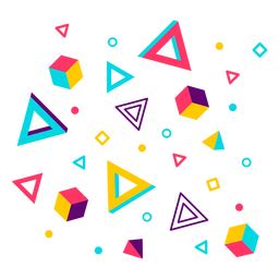 Design PNG E SVG De Padrão De Formas Geométricas Coloridas Para Camisetas