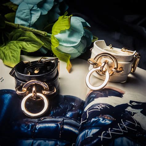100 handmade original design imprisoned o ring luxury leather bracelet wrist garter mature bdsm