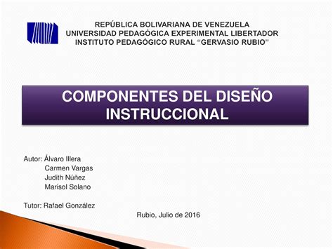 Calaméo Componentes del Diseño Instruccional