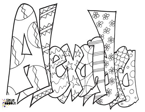 Alexandra Free Coloring Page Classic Stevie Doodles Stevie Doodles