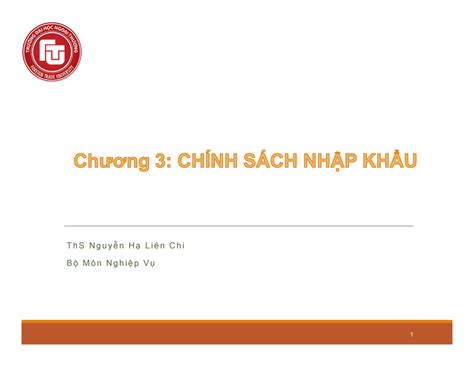 Chương 3 Chương 3 T h S N g u y ễ n H ạ L i ê n C h i B ộ M ô n N g