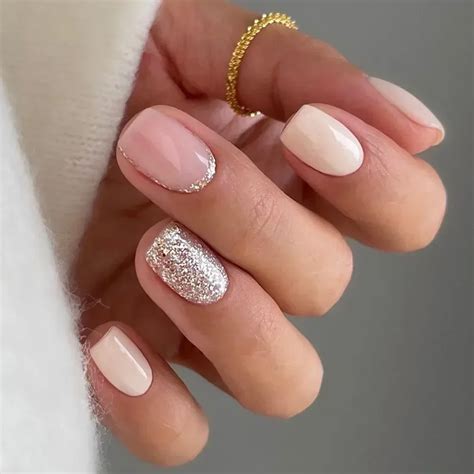 Faux Ongles Pression Courts Et Carr S Couleur Nude Rose N64 Blanc Fran