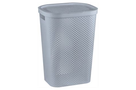 Kosz na bieliznę Infinity RECYCLED 60 l jasny szary Bricomarche pl