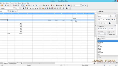 Apache OpenOffice Calc Tutorial Sum Function Apache OpenOffice 4