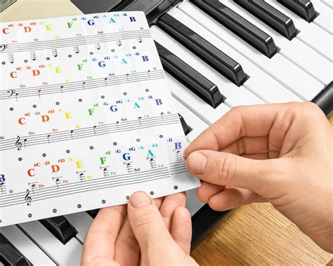 Naklejki Do Nauki Gry Na Pianinie Keyboardzie Fortepianie Gadget