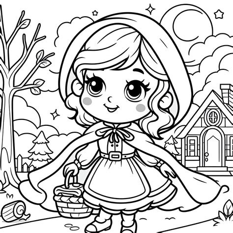 Dibujo Para Colorear Caperucita Roja 20 2 Platos Para Colorear Kind