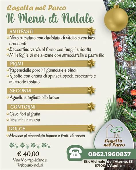 Natale 2022 Ristorante Casetta Nel Parco L Aquila