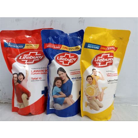 Jual Lifebuoy Body Wash 825ml Total 10 Lemon Fresh Milk Care Jumbo