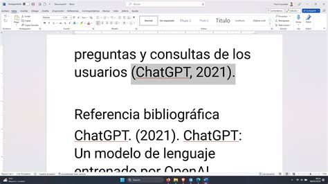 Cómo citar contenido generado por ChatGPT YouTube
