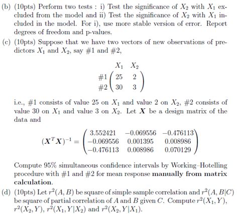 2 40pts we consider linear regression model