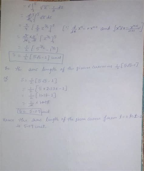 [solved] find the length of the curve x 3t 2 from t 0 to t 1 y 4t 3 course hero