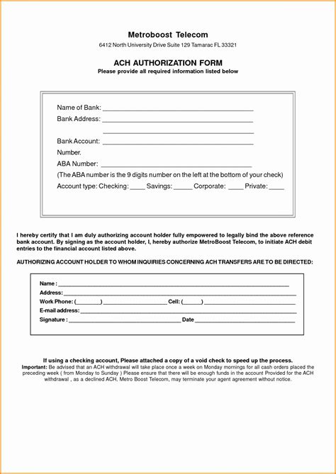 Vendor Ach Payment Authorization Form Template Try It For Free Now