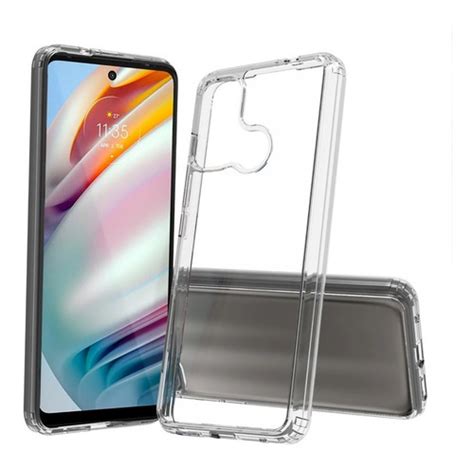 Funda Uso Rudo Acrílico Transparente Moto G60 Mica Glass Meses sin