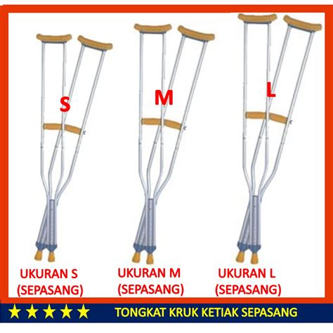 Jual TONGKAT KETIAK TONGKAT KRUK CRUTCH ALAT BANTU JALAN Shopee