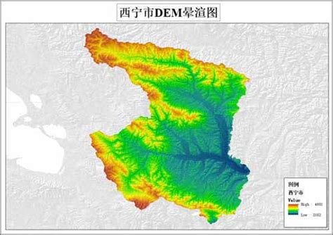 2015年西宁市GDEM V2数字高程数据 地理遥感生态网