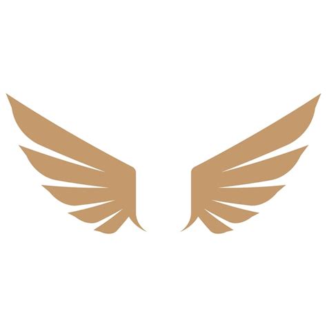 Fliegende flügel logo illustration Premium Vektor