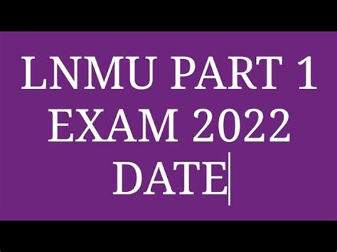 Lnmu Part 1 Exam Date 2022 Lnmu Exam Date 2021 2024 Lnmuexam