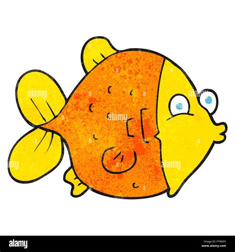 Freihand Strukturierte Karikatur Lustige Fische Stock Vektorgrafik Alamy