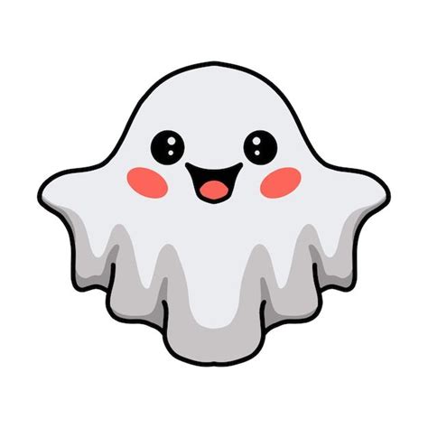 Dibujos Animados Lindo Fantasma Blanco D Premium Vector Freepik