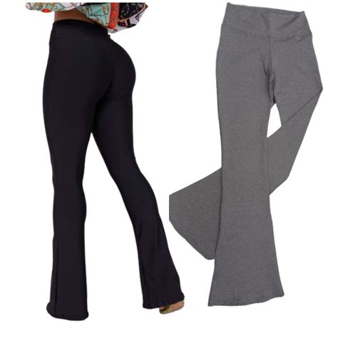 Kit Cal A Flare Bailarina Suplex Cintura Alta Boca De Sino Shopee